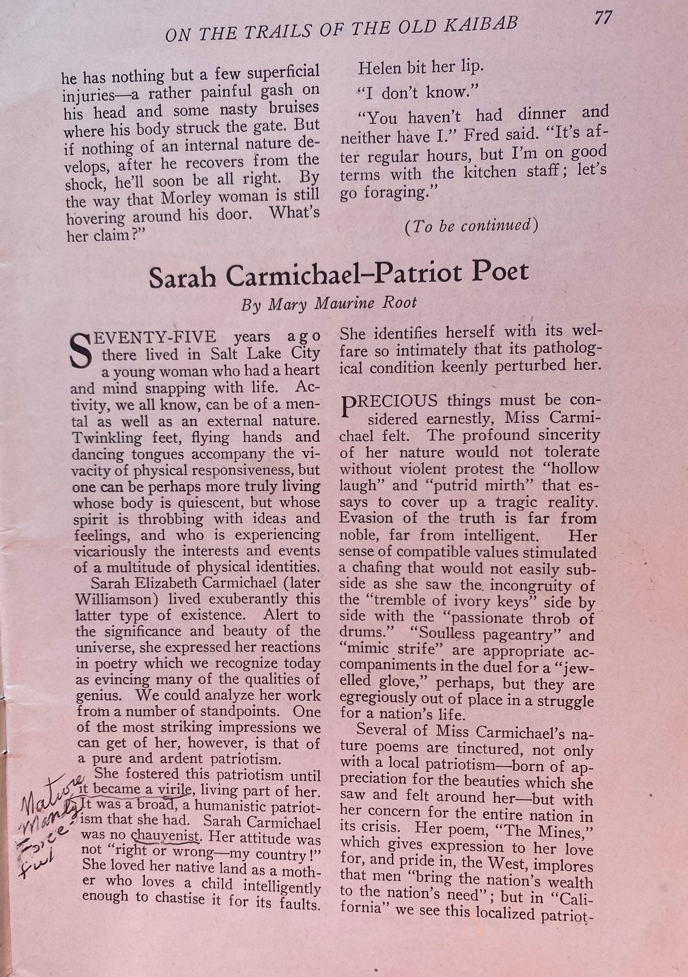 Sarah Carmichael-Patriot Poet – Angel Prairee